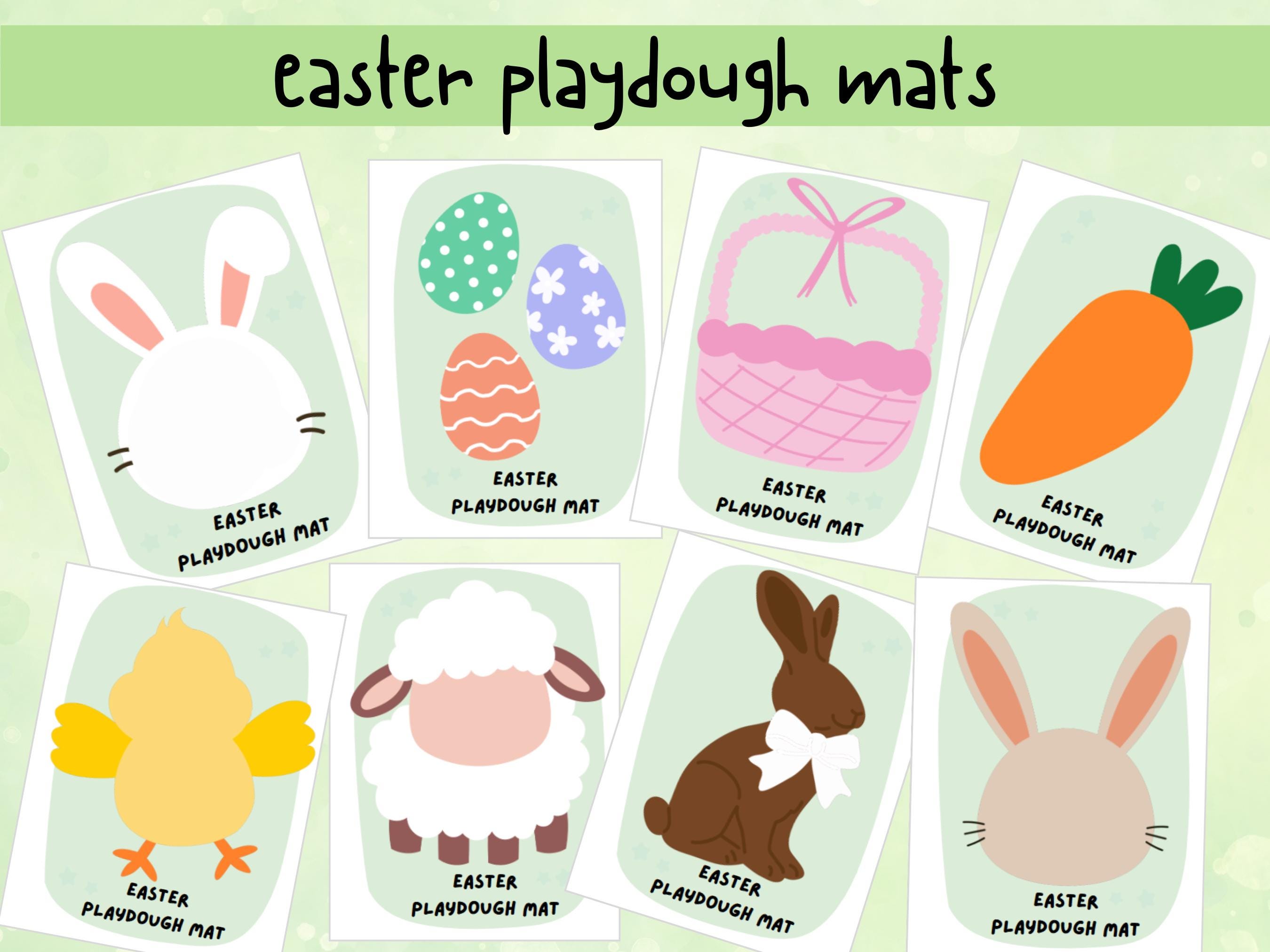 Easter Playdough Mats, Easter Activity for Kids, Playdoh Mats, Easter ...