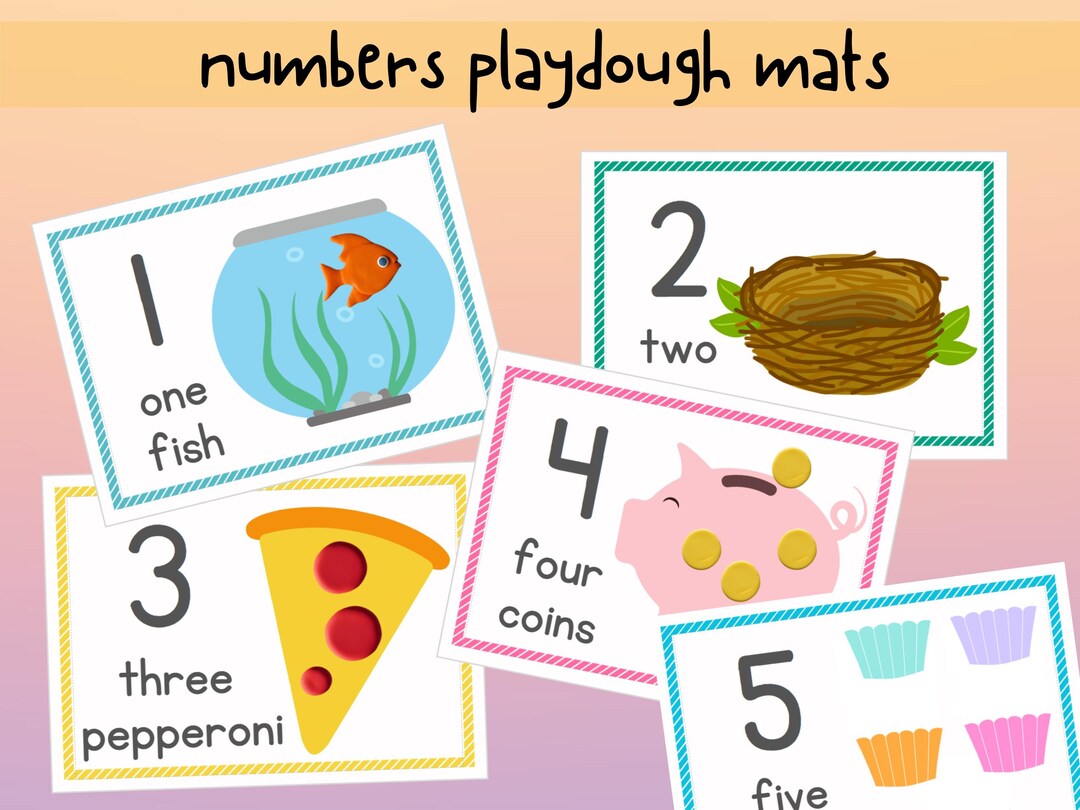 Numbers Playdough Mats, Preschool Activity, Numbers Activity, Mats ...