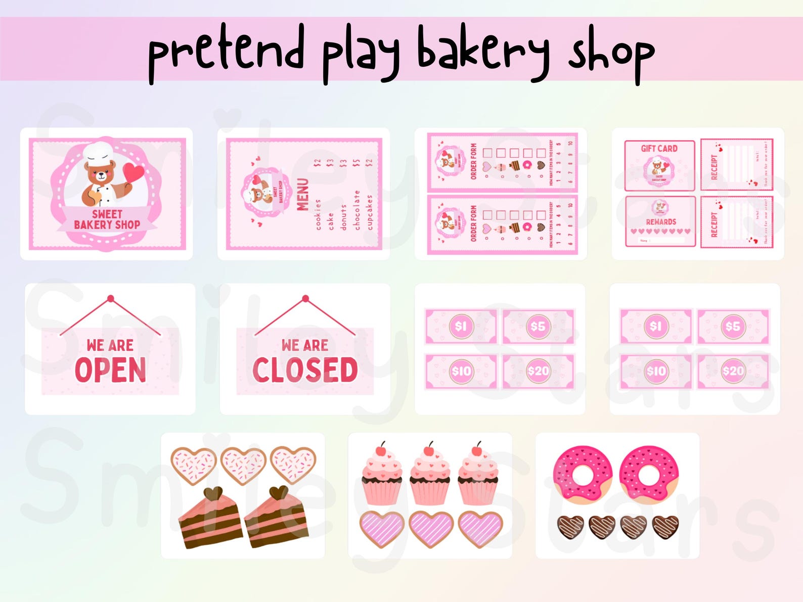 Valentine's Day Activity for Kids, Pretend Play, Bakery Shop, Preschool ...