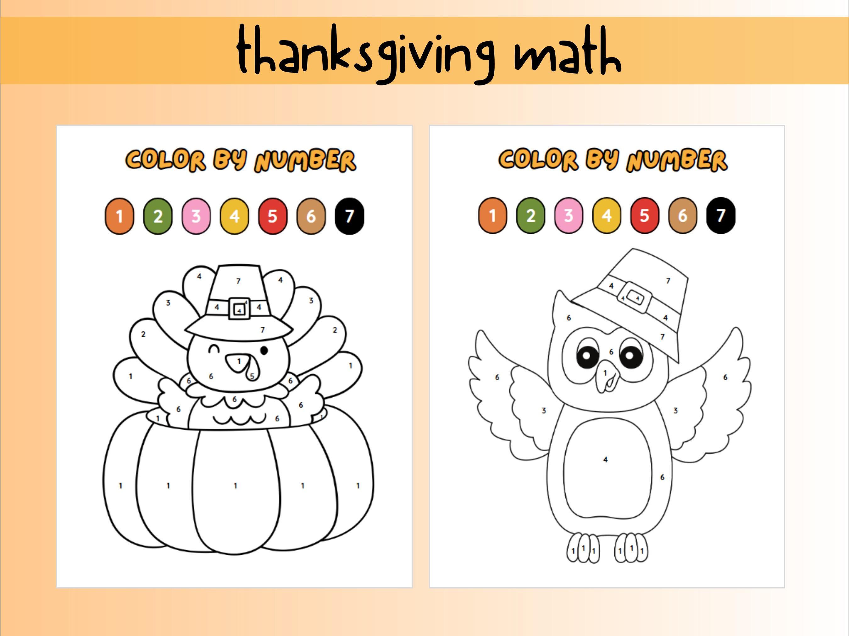 Thanksgiving Math, Math Activity for Kids, Preschool Activity, Math ...