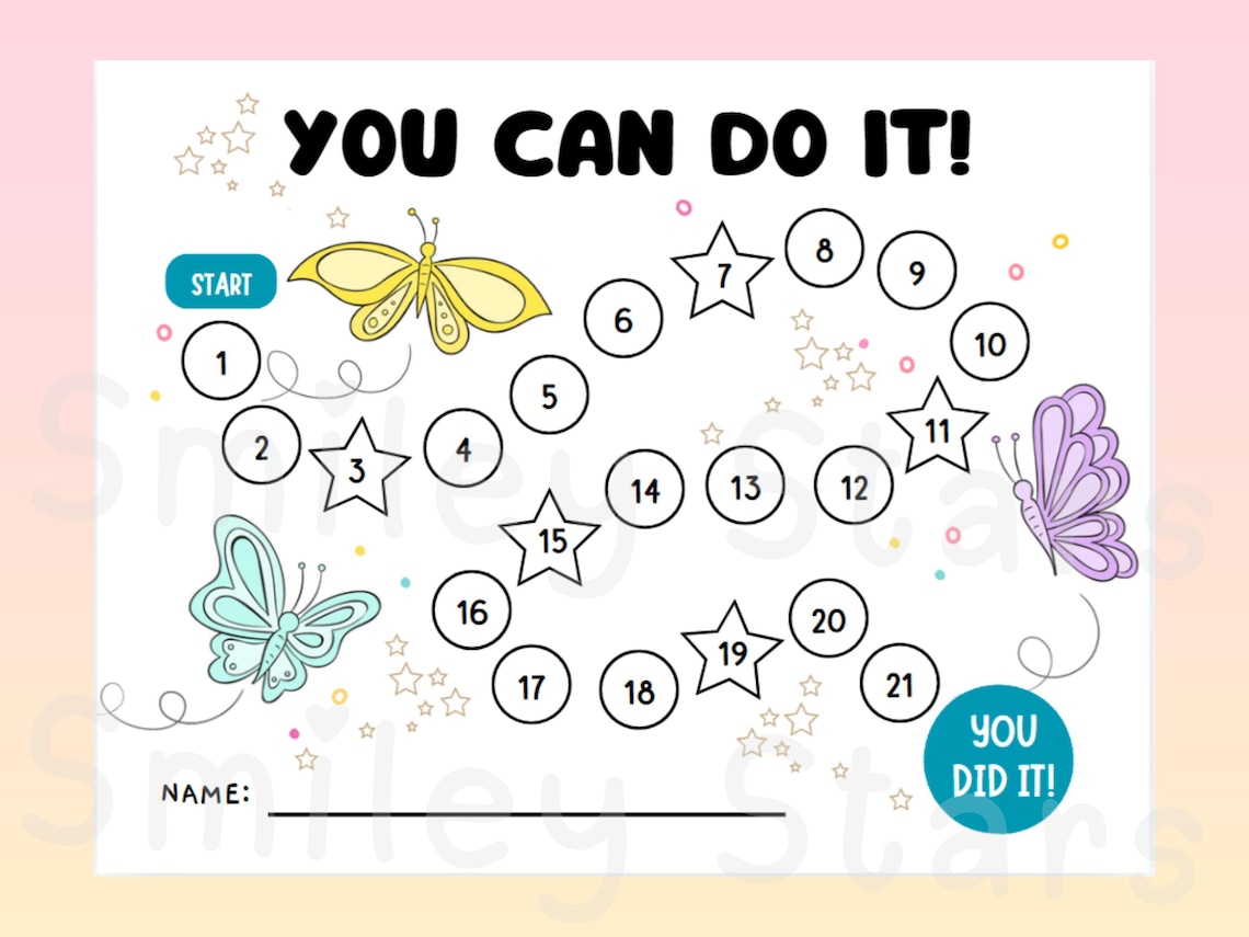 Coloring Reward Chart for Kids, Reward Chart, Sticker Chart, Potty ...