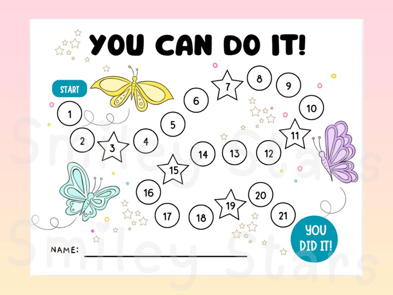 Coloring Reward Chart for Kids, Reward Chart, Sticker Chart, Potty ...