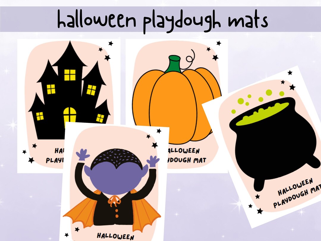 Halloween Playdough Mats, Halloween Playdoh Activity, Kids Halloween ...