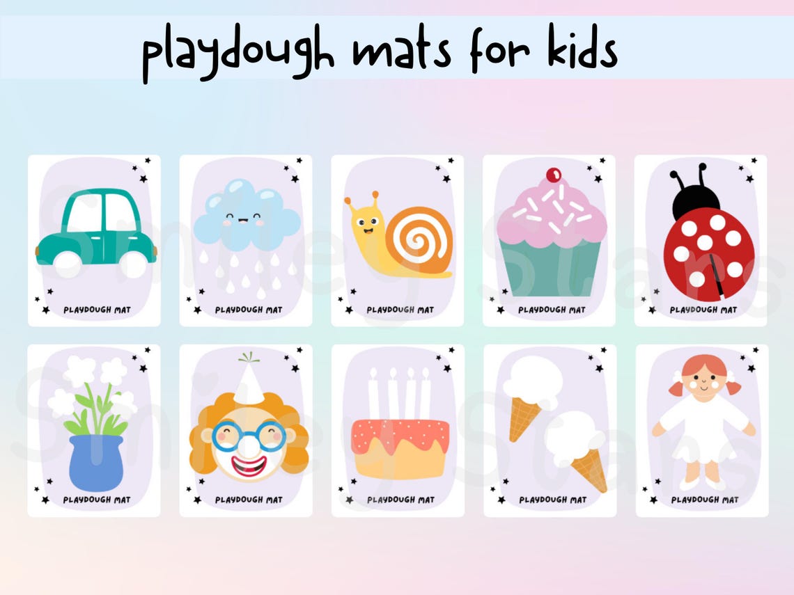 Activity for Kids, Playdough Mats for Kids, Playdoh Mats, Fine Motor ...