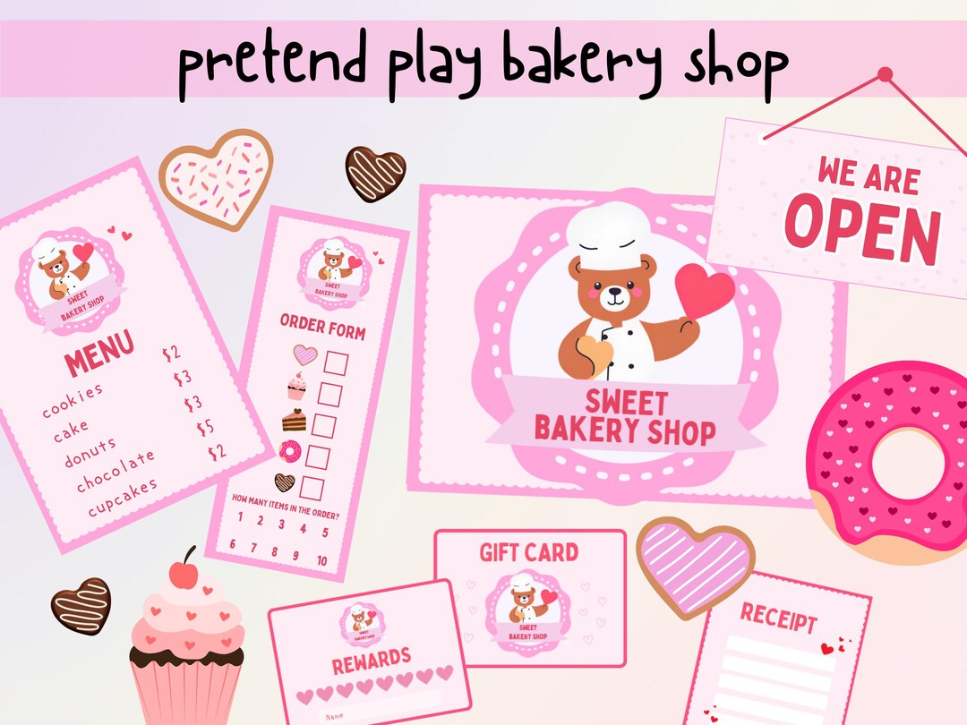 Valentine's Day Activity for Kids, Pretend Play, Bakery Shop, Preschool ...