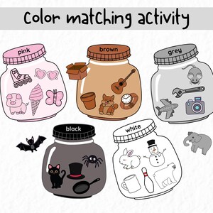 Color Matching Activity for Kids, Preschool Color Activity, Color ...