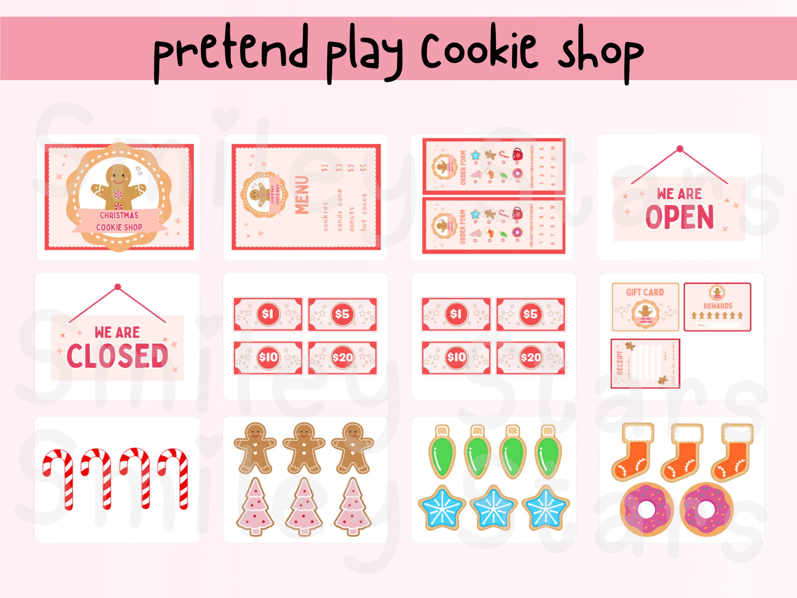 Christmas Activity for Kids, Pretend Cookie Shop, Play Store, Toddler ...