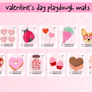 Valentine's Day Activity for Kids, Valentine's Day Playdough Mats ...
