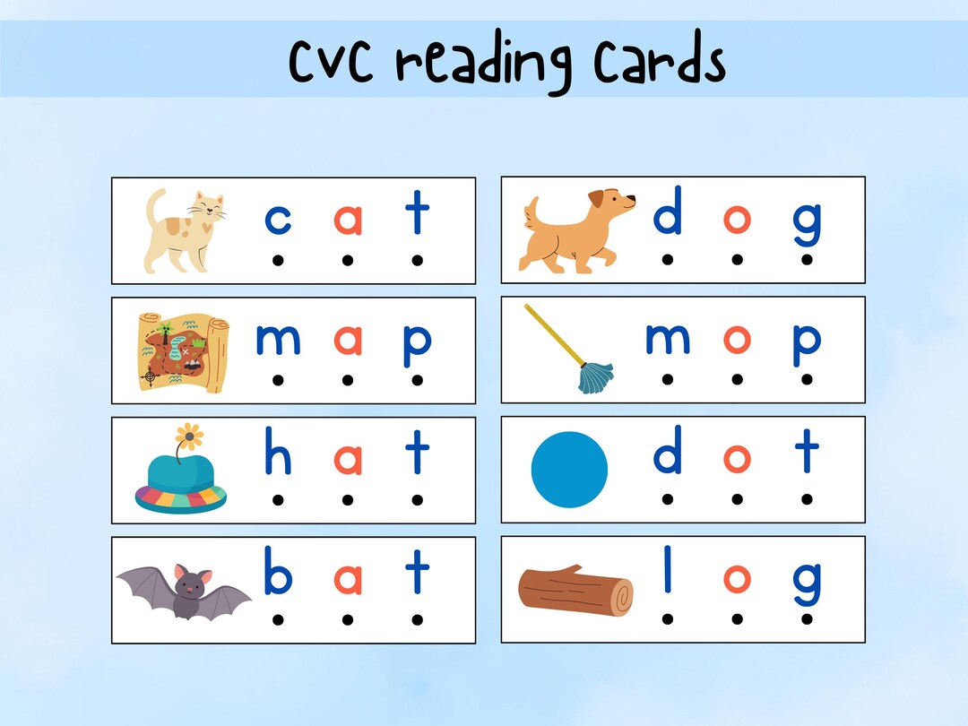 CVC Reading, CVC Words, Reading Activity, Kindergarten Activity ...