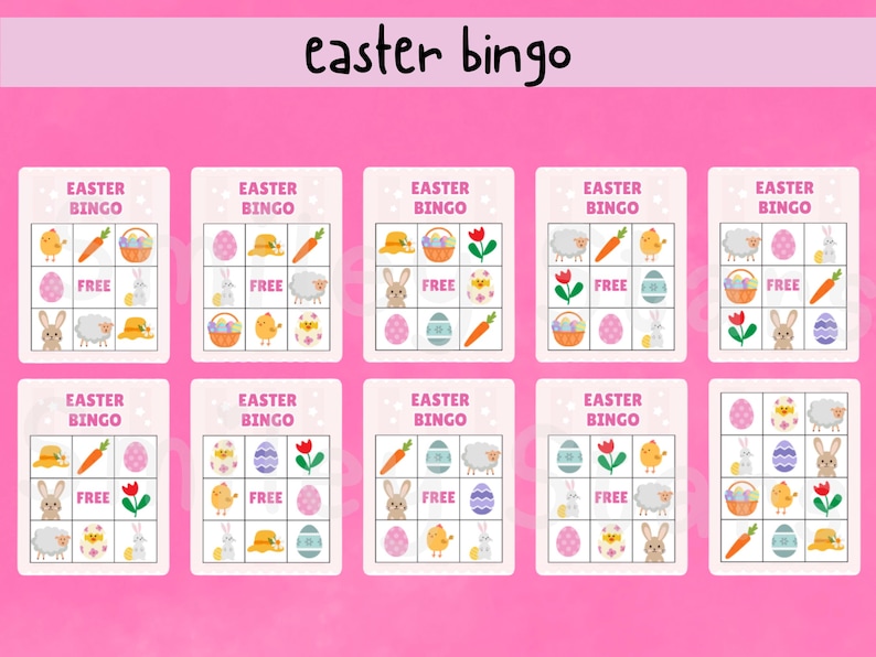 Easter Bingo, Easter Activity for Kids, Easter Activity, Easter Games ...