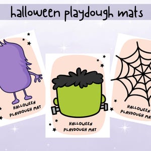 Halloween Playdough Mats, Halloween Playdoh Activity, Kids Halloween ...