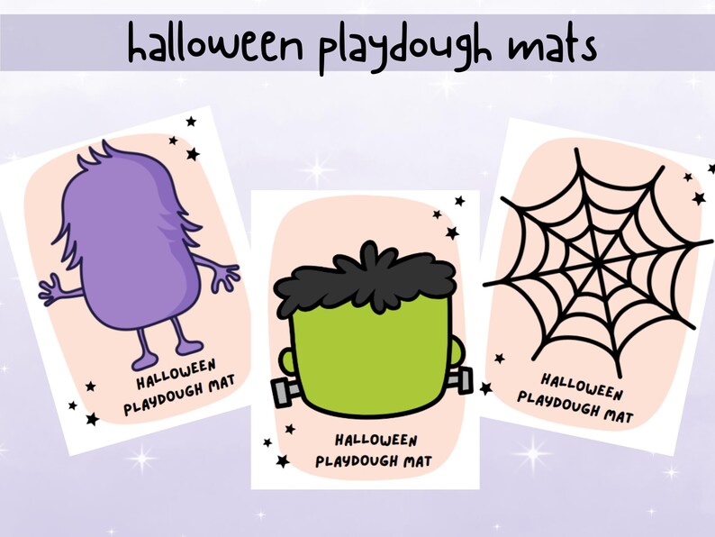 Halloween Playdough Mats, Halloween Playdoh Activity, Kids Halloween ...