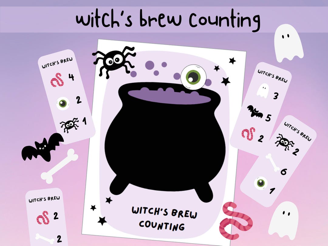 Witch's Brew Counting Activity, Halloween Counting Activity - Etsy