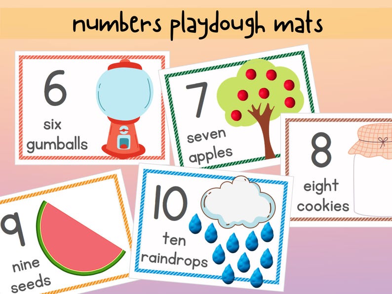 Numbers Playdough Mats, Preschool Activity, Numbers Activity, Mats ...