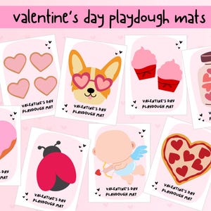 Valentine's Day Activity for Kids, Valentine's Day Playdough Mats ...