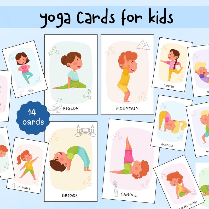 Yoga Cards for Kids - Etsy