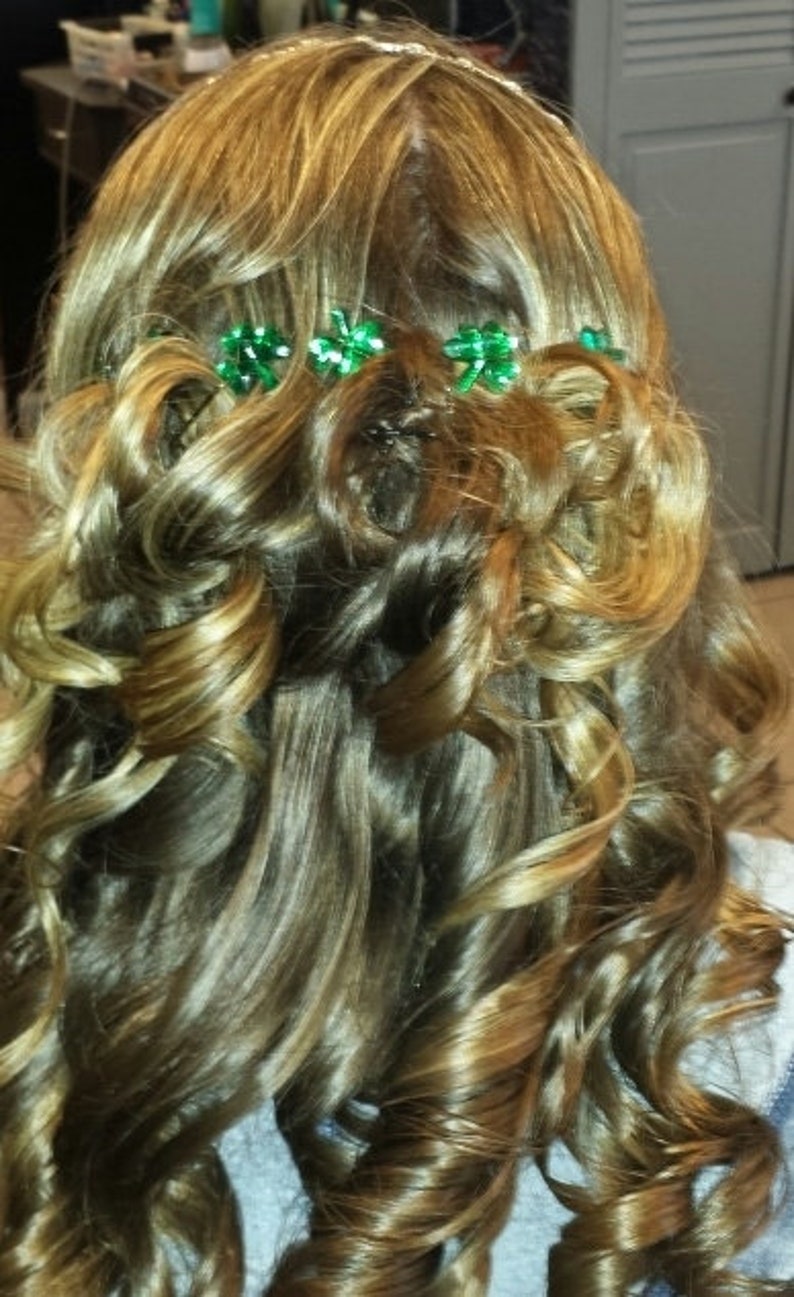 Green Shamrock Hair Swirls Hair Spins Spirals Irish Wedding | Etsy