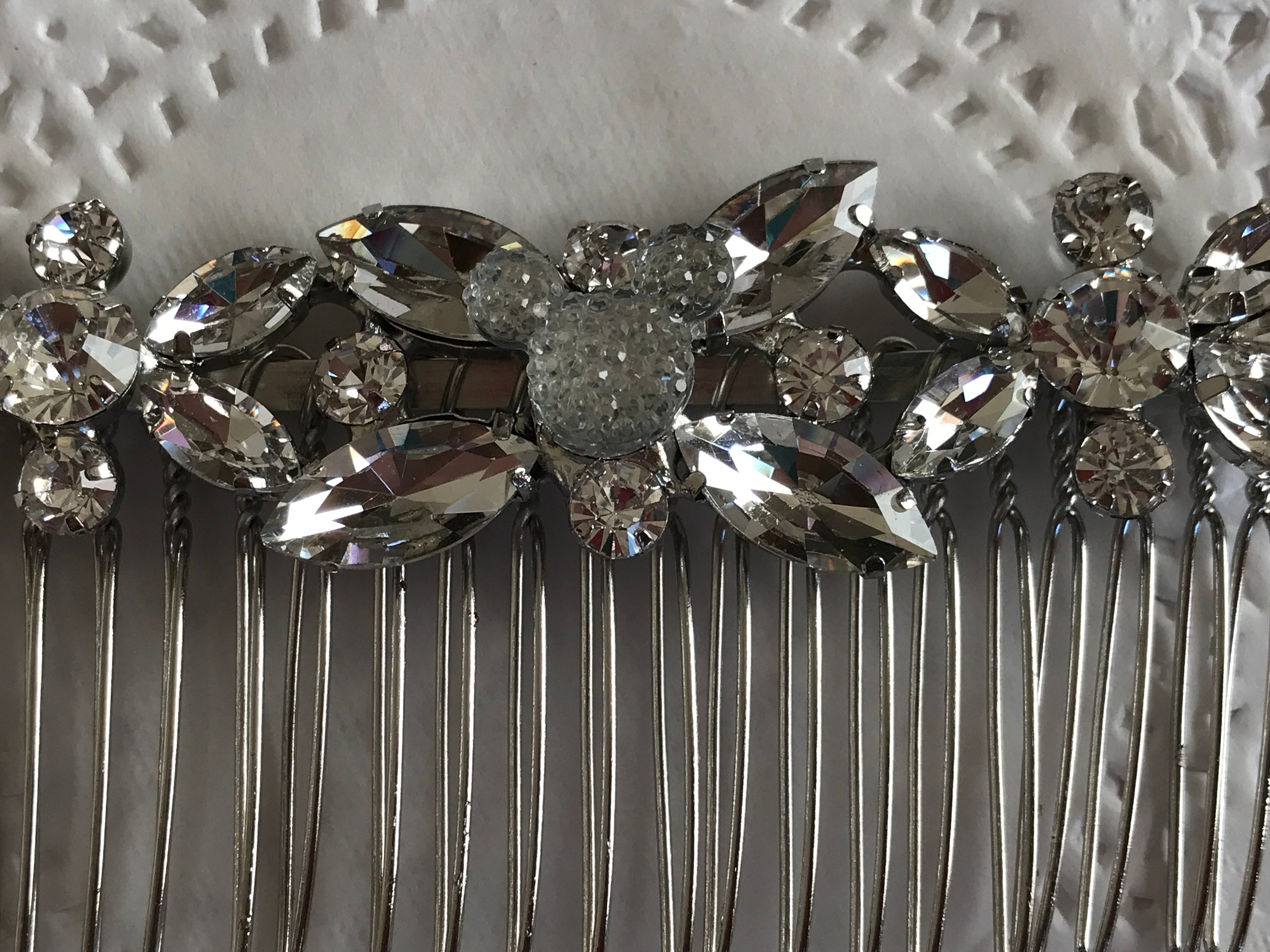 Disney Inspired Accessory-Hidden Mickey Wedding Comb-Crystal ...