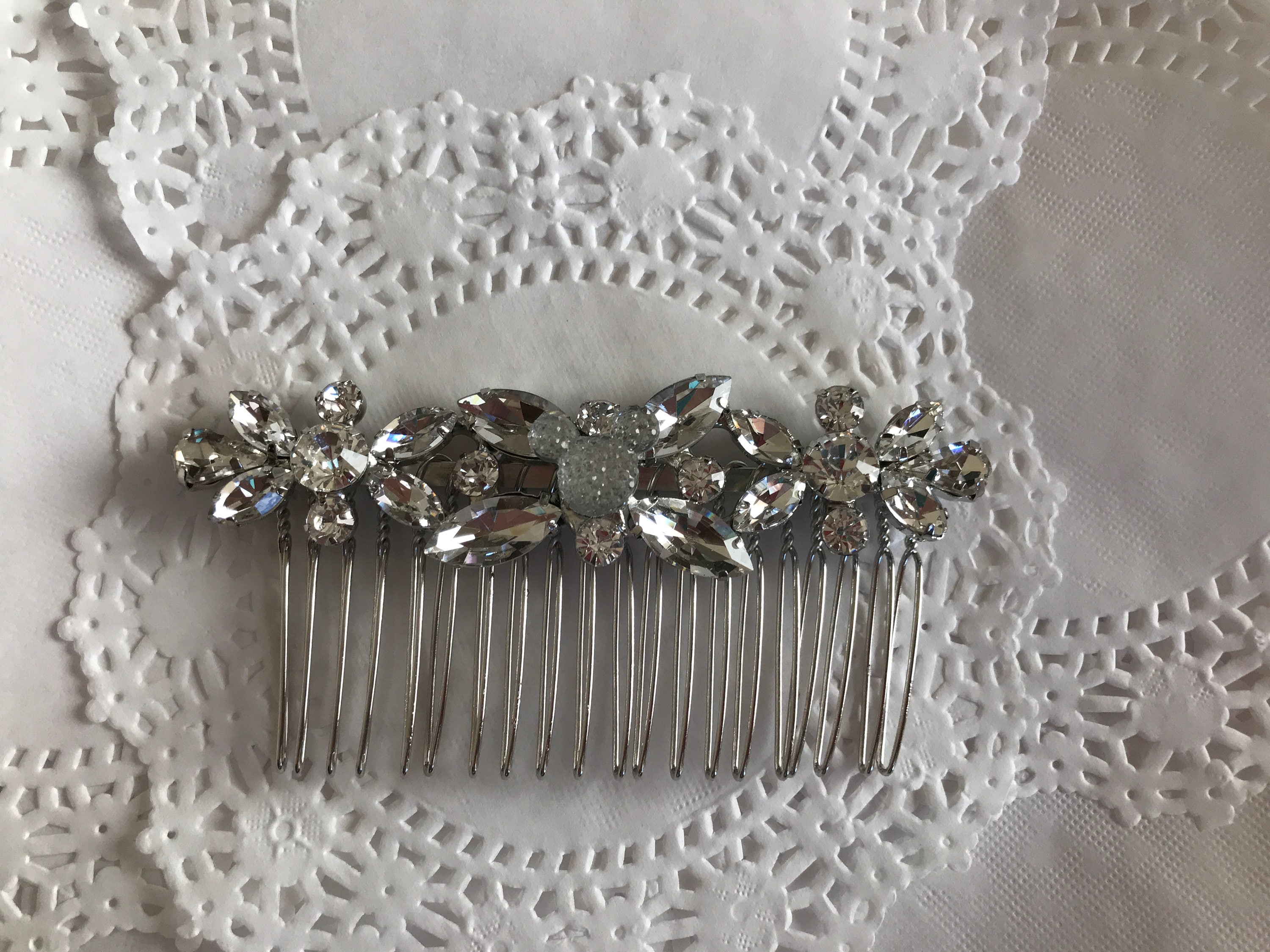 Disney Inspired Accessory-Hidden Mickey Wedding Comb-Crystal ...