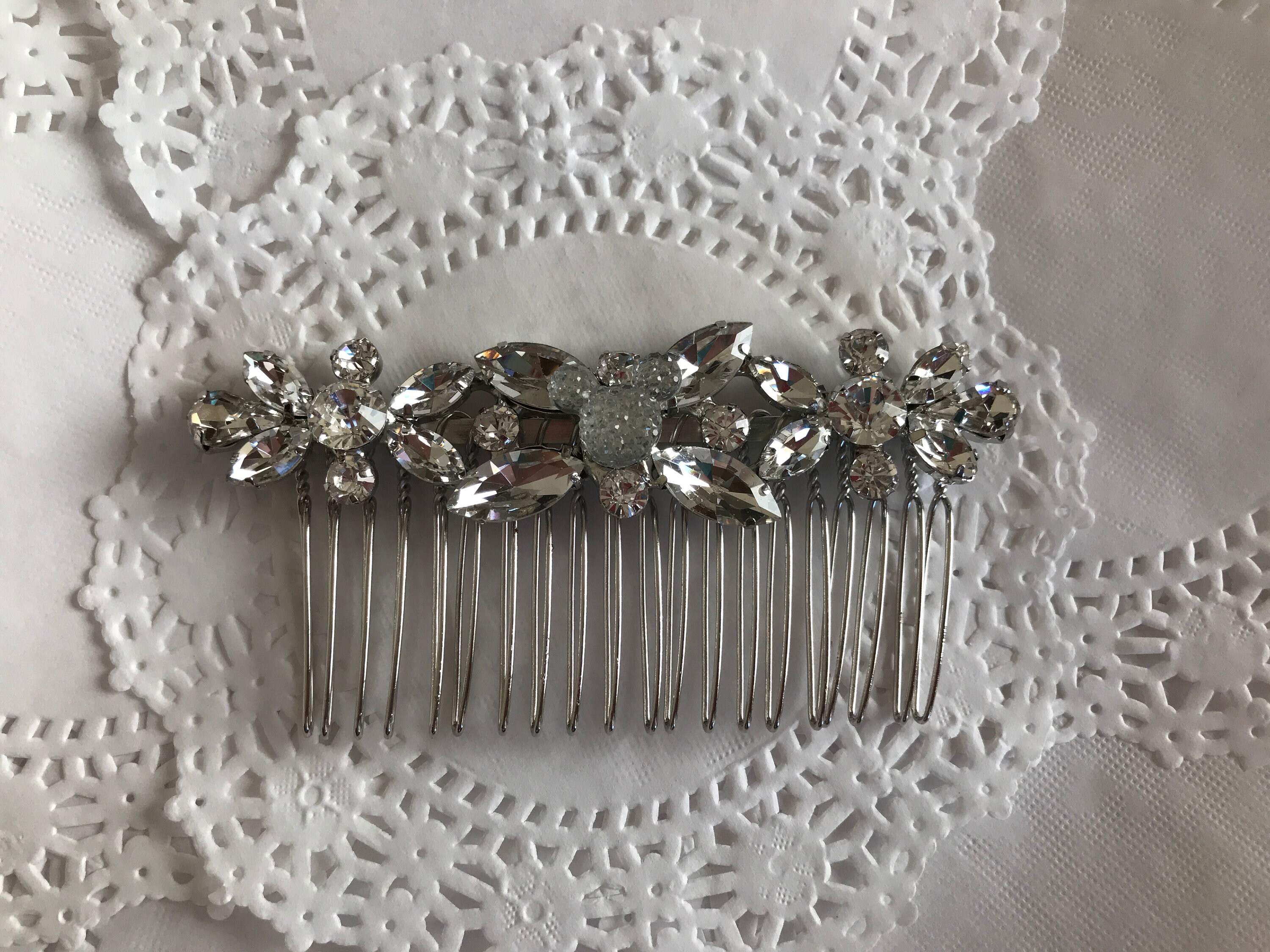 Disney Inspired Accessory-Hidden Mickey Wedding Comb-Crystal ...