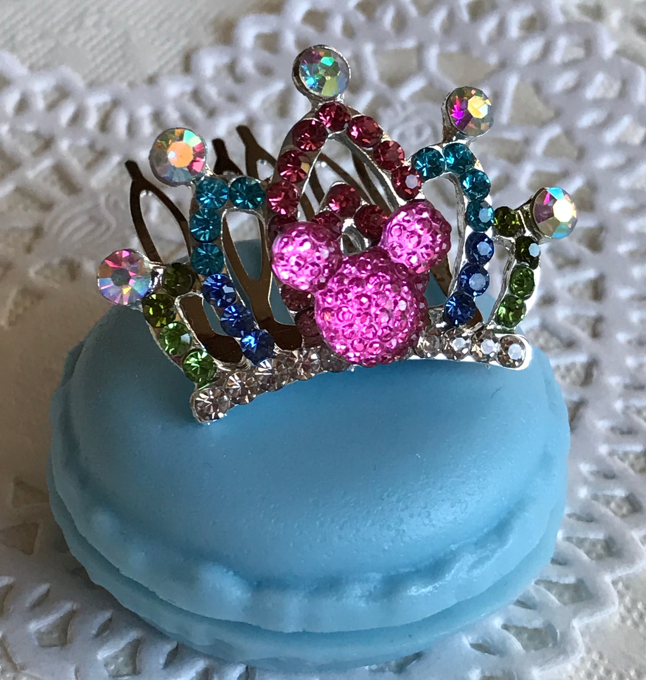 Bright Pink Hidden Mickey Mini Tiara-Disney Wedding Flower Girl ...