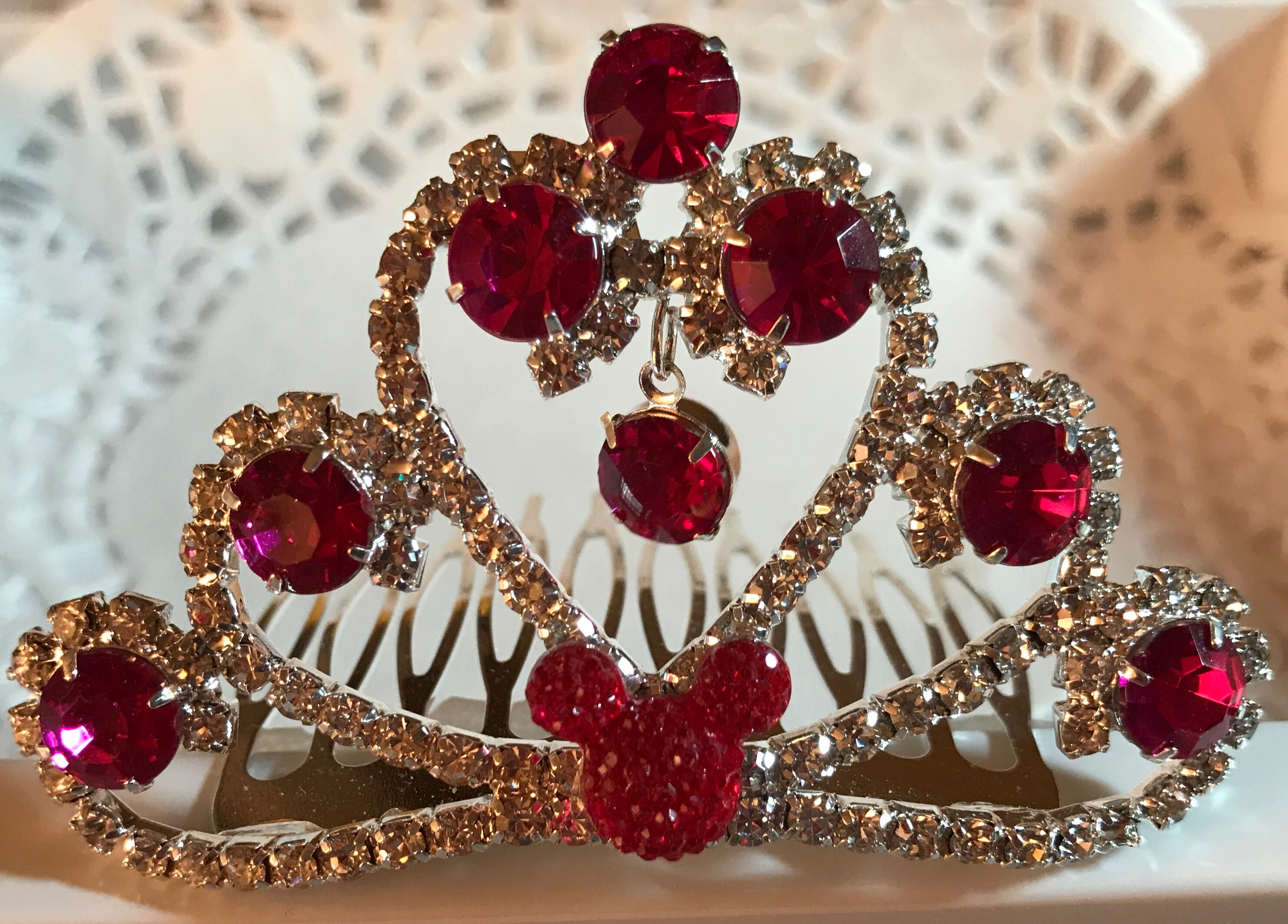 Disney Inspired Wedding Comb Tiara-Child's Jeweled Hidden Mickey ...