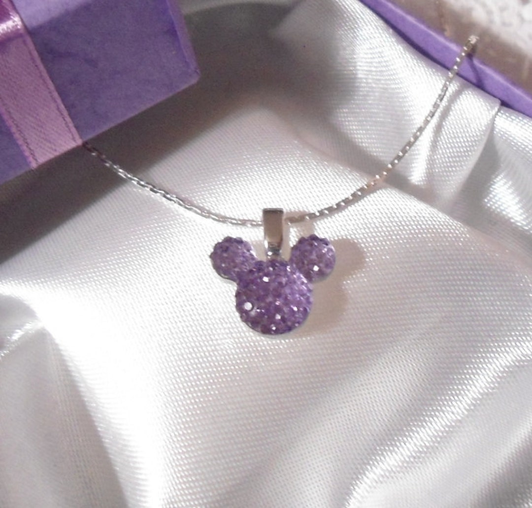 MOUSE EARS Necklace for Mouse Themed Wedding Party in Dazzling Lavender ...