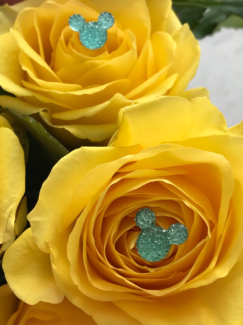 Disney Inspired Flower Pins-boutonnieres-aqua Mickey Mouse | Etsy