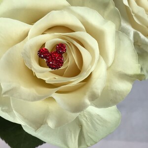 Hidden Mickey-disney Inspired-mouse Ears Bouquets-classic Red-wedding ...