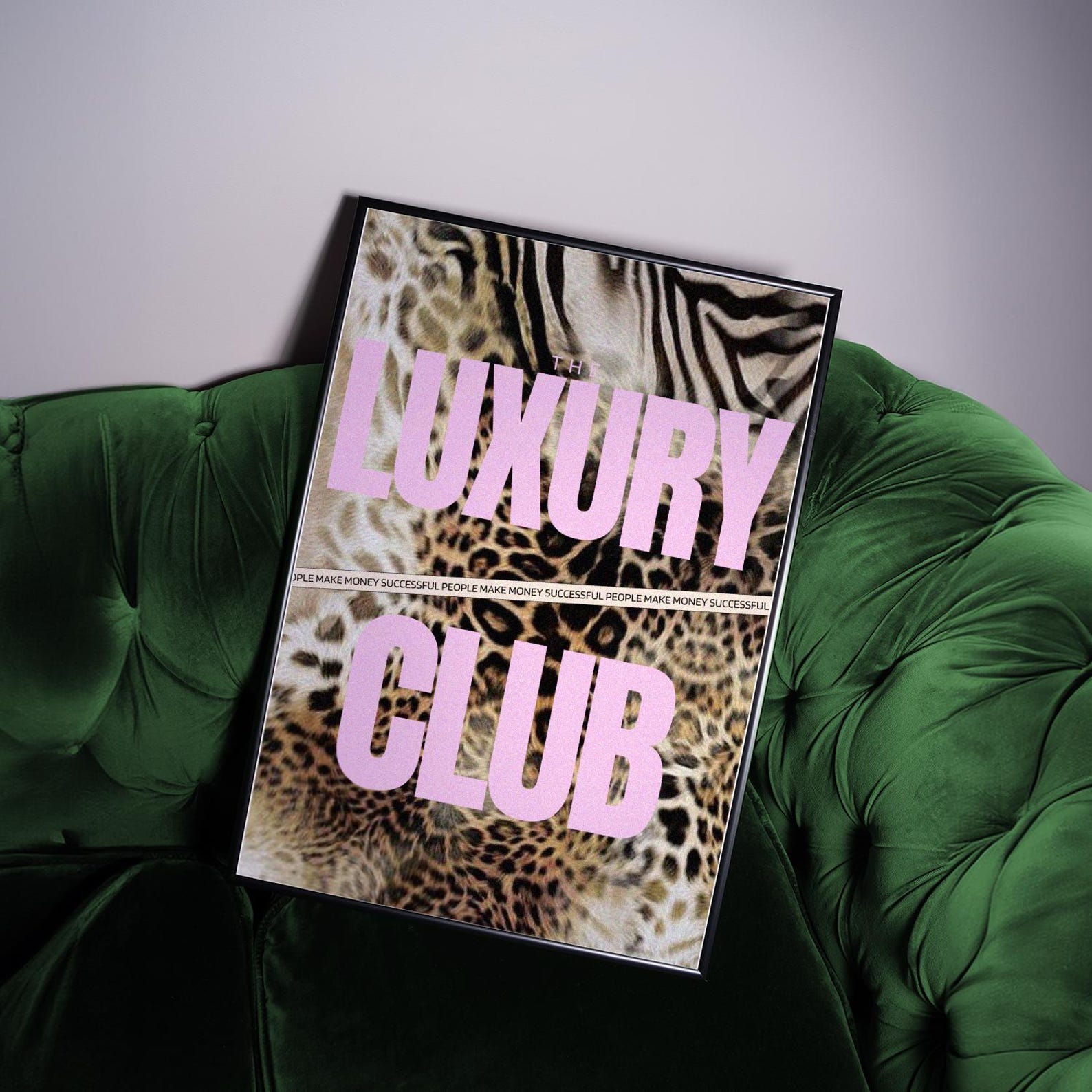 Preppy Girly Poster Set: Leopard Print, Retro Fashion (digital Download ...