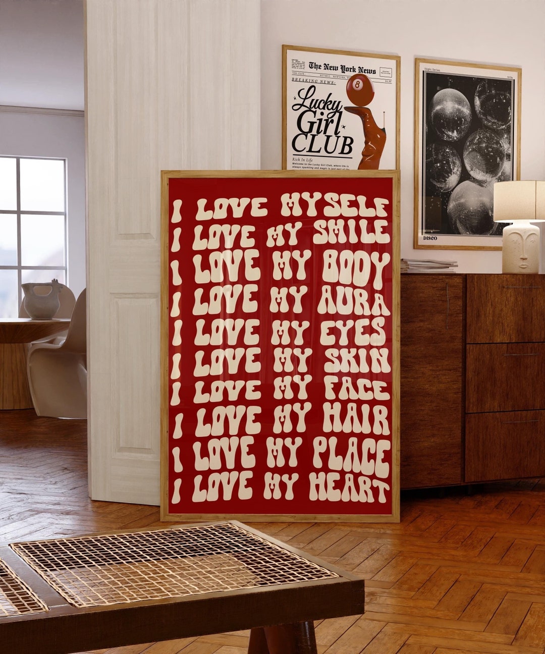Red Positive Affirmations Print: Girly Dorm Decor (digital Download) - Etsy
