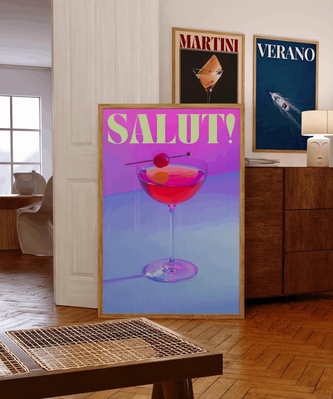 Vintage Cocktail Salut Print: Retro Bar Cart Art (digital Download) - Etsy