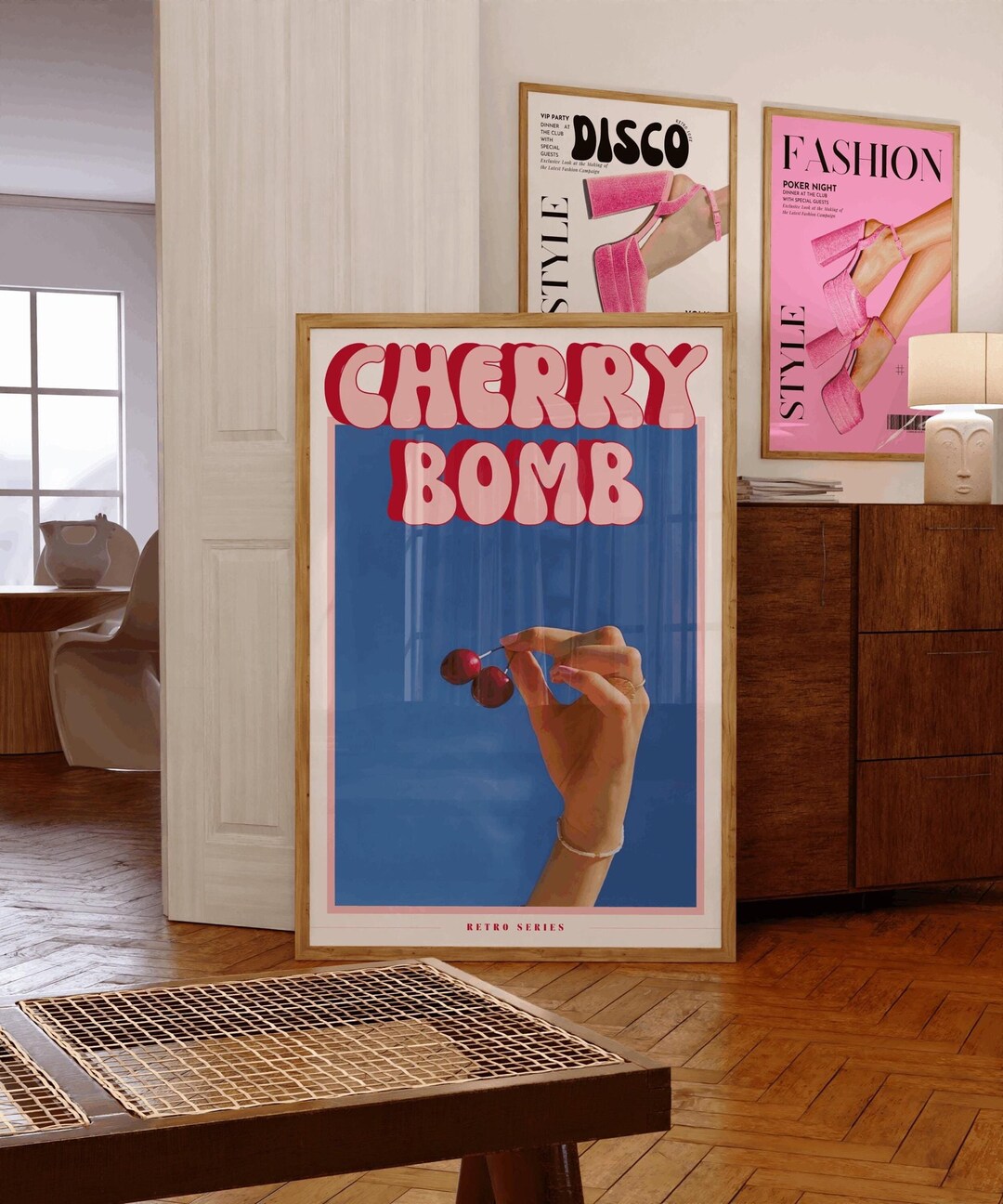 Cherry Bomb Typography Print: 70s Retro Wall Art (digital Download) - Etsy