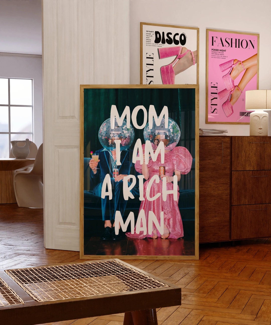 Trendy Typography Poster, Mom I Am A Rich Man Poster, Aesthetic Print ...