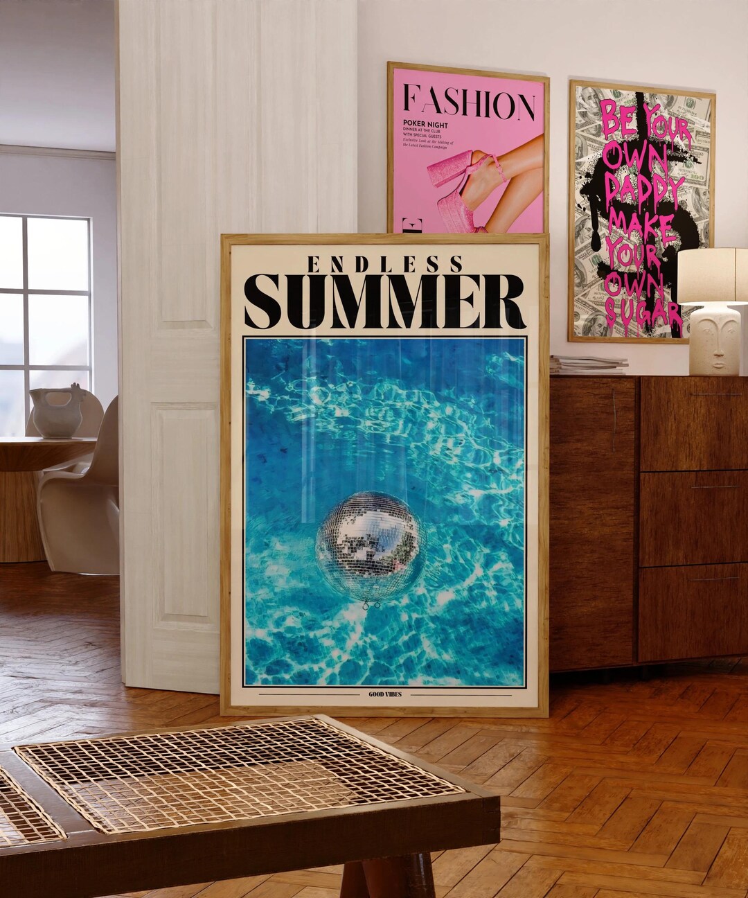 Summer Discoball Print: Retro 70s Pool Art (digital Download) - Etsy