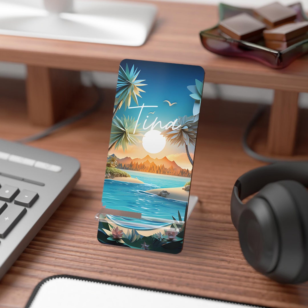 Personalized Cell Phone Stand, Personalized Phone Stand, Office Decor ...