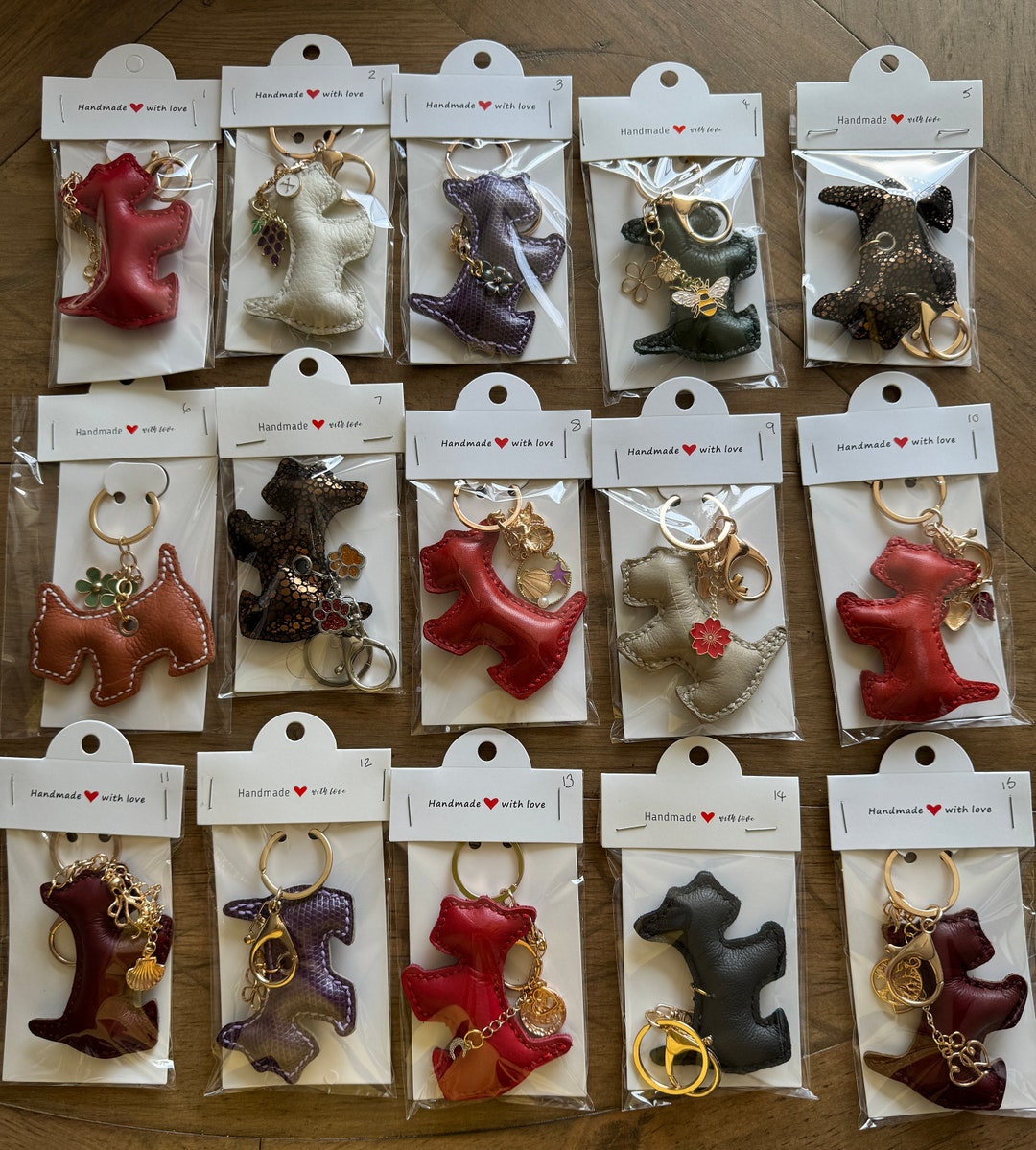Handmade Leather Scottie Dog Keychain With Added Lobster Clasp and Many ...