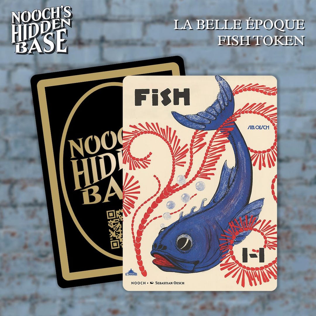 Fish Token - Set of 3 - for Magic the Gathering - MTG Commander Token ...