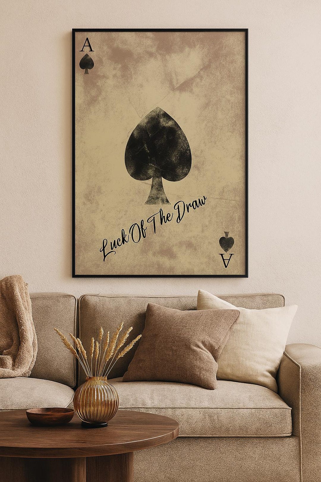 Distressed Ace of Spades Print Vintage Playing Card Art Poster - Etsy