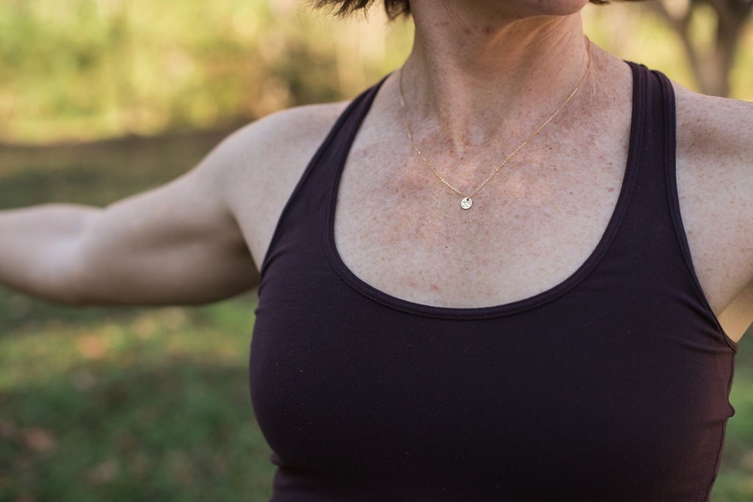 Dainty Om Necklace: Gold-filled Yoga Jewelry Gift - Etsy