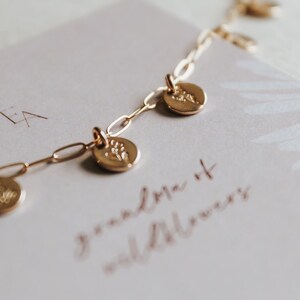 Gold Filled Grandma Bracelet: Birth Month Flower Charms - Etsy