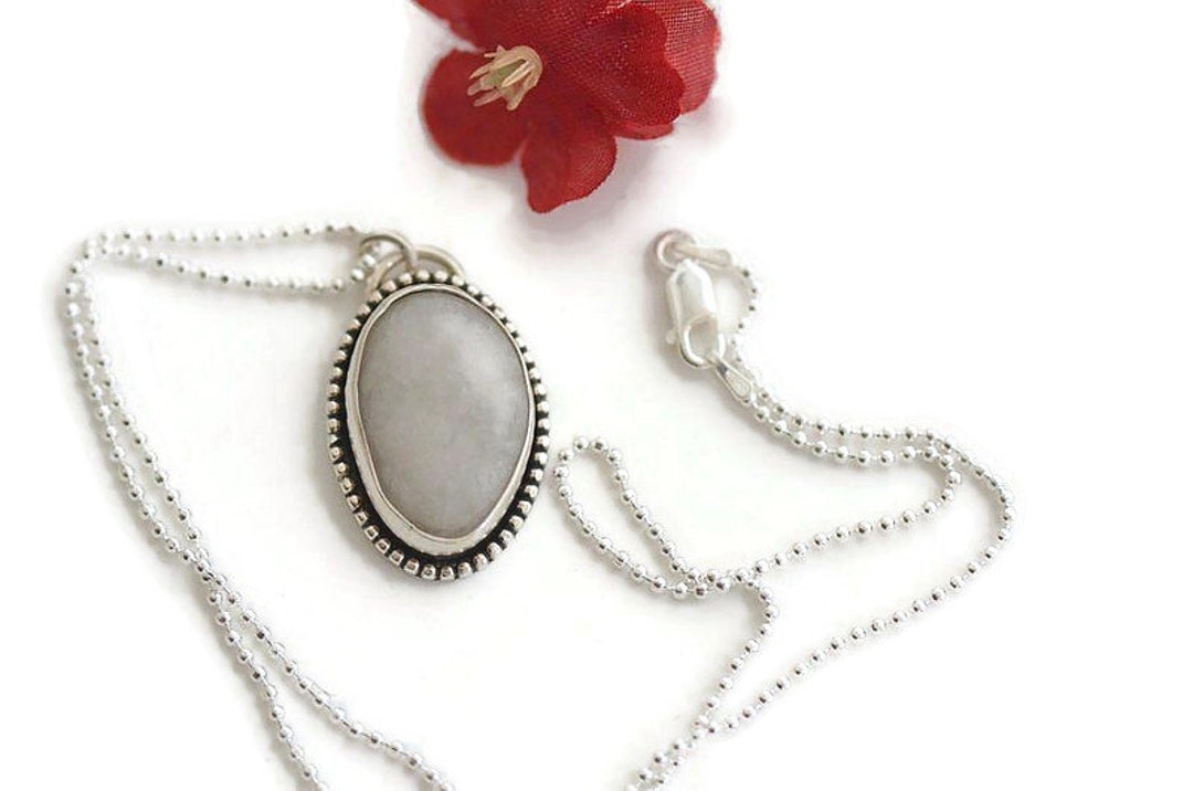 Cape May Diamond Necklace Quartz Pendant Beach Stones New Jersey Gray ...