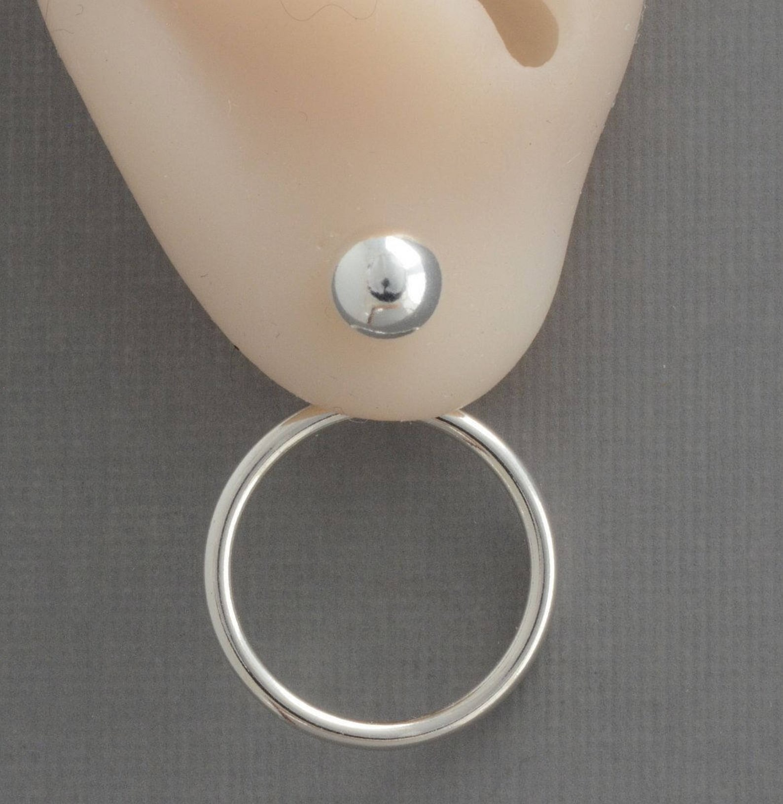 Front Back Ball Stud Earrings Double Sided Sterling Silver Hoop Ear ...