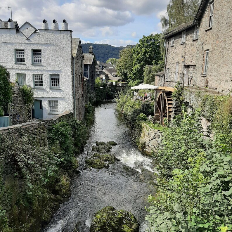 Scenic Ambleside Lake District Landscape Art Print - Cumbria England ...