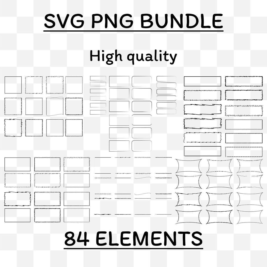 84 SVG Pack Rectangle Outline Split Monogram, Rectangle Png 300 Dpi ...