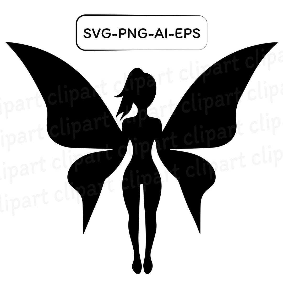 SVG Girly Butterfly Silhouette Design. SVG, PNG, Ai, Eps File ...
