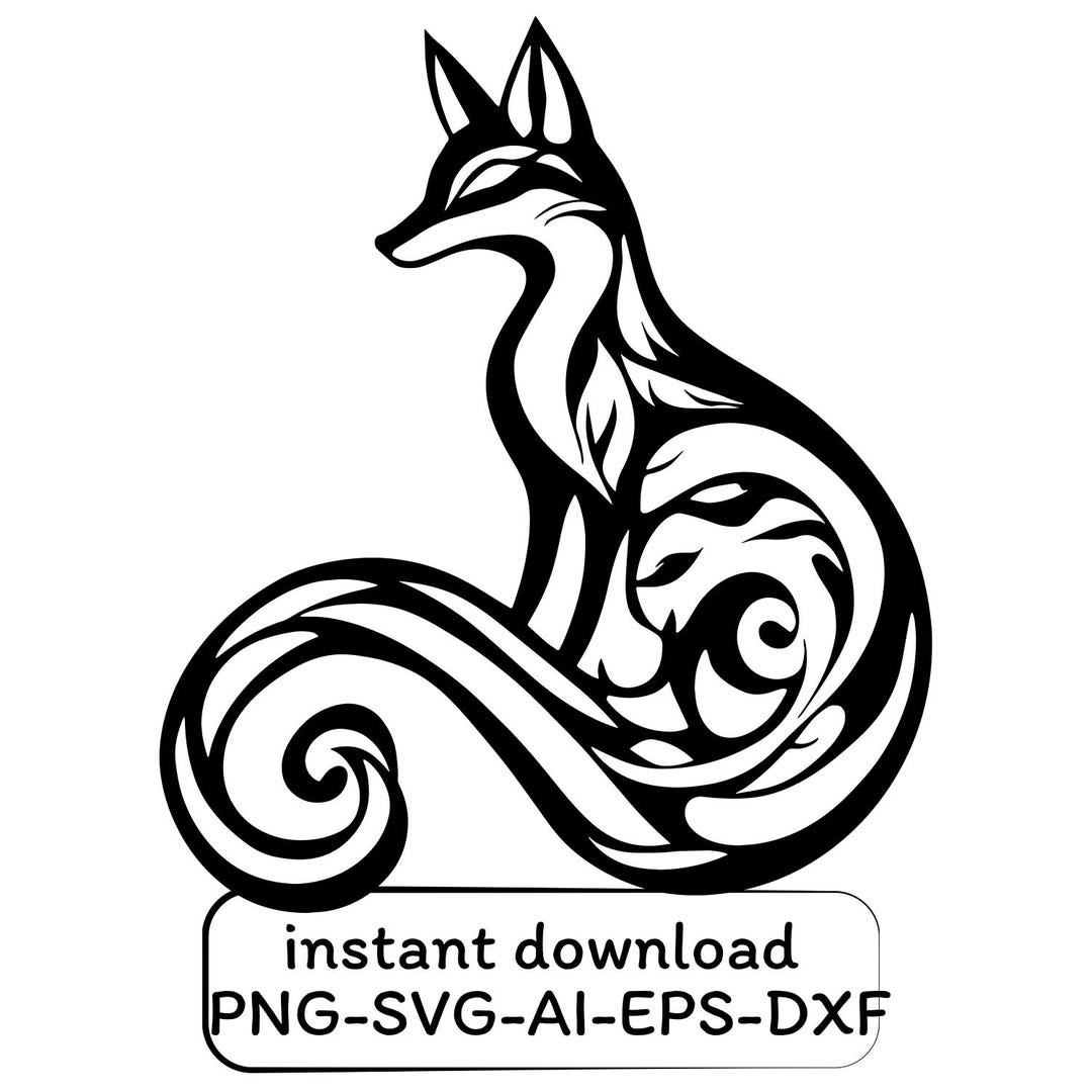 Fox Silhouette DXF: Ideal for Laser & Plasma Cutting Projects, for ...