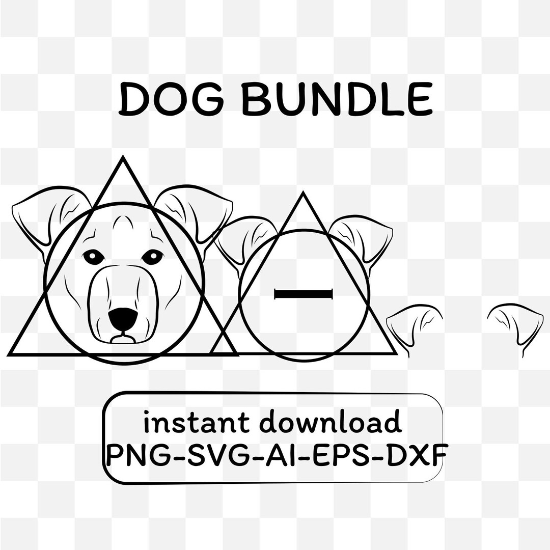 Dog in the Therian Star in Png Svg AI EPS and DXF Formats. Dog Ears ...