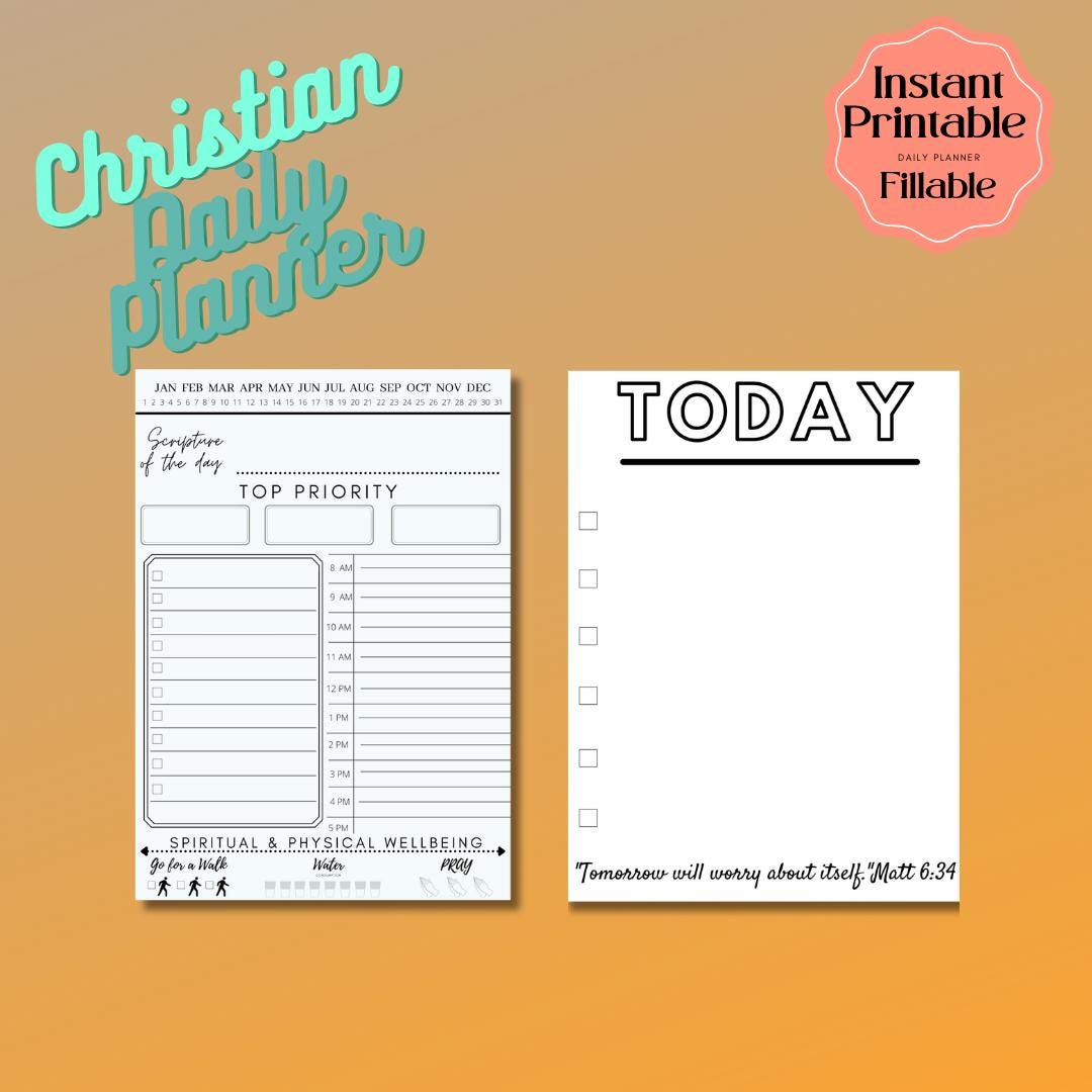 Daily Christian To-do List - Etsy
