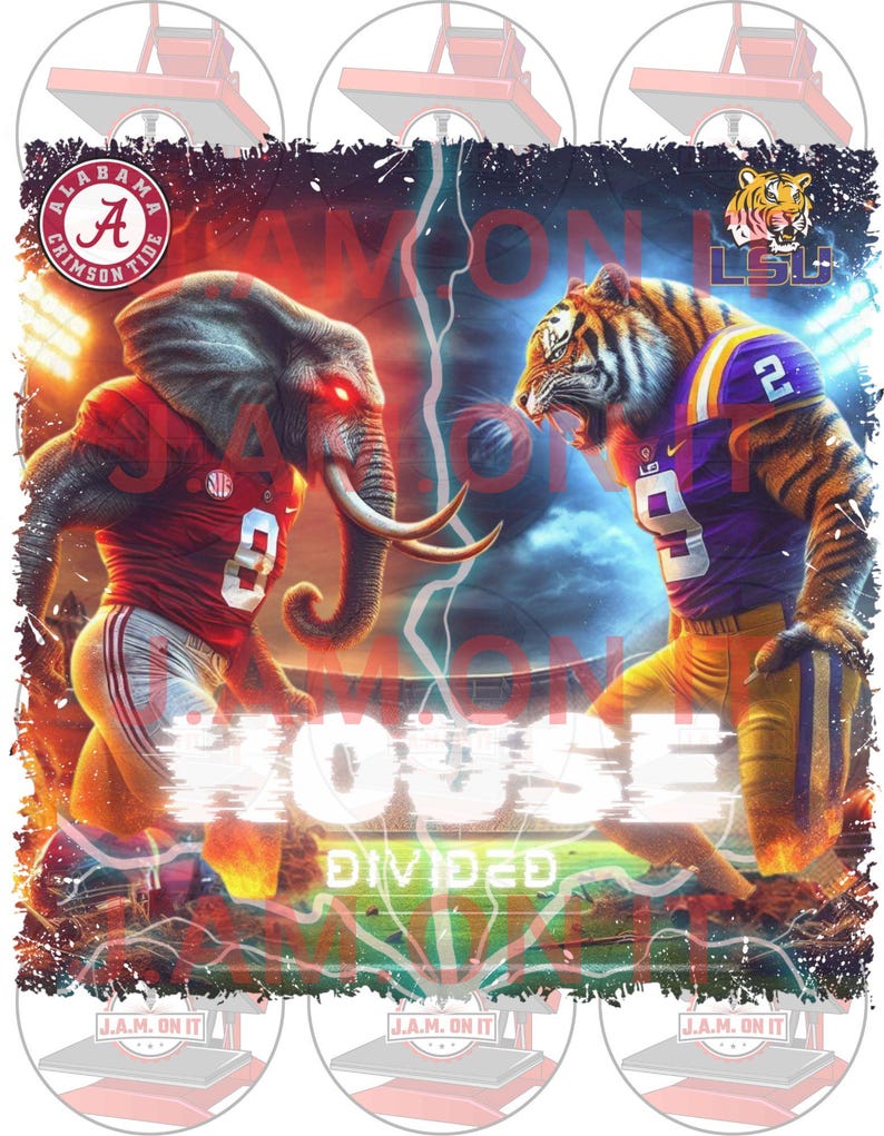 LSU Bama House Divided LSU Vs Alabama Roll Tide PNG - Etsy